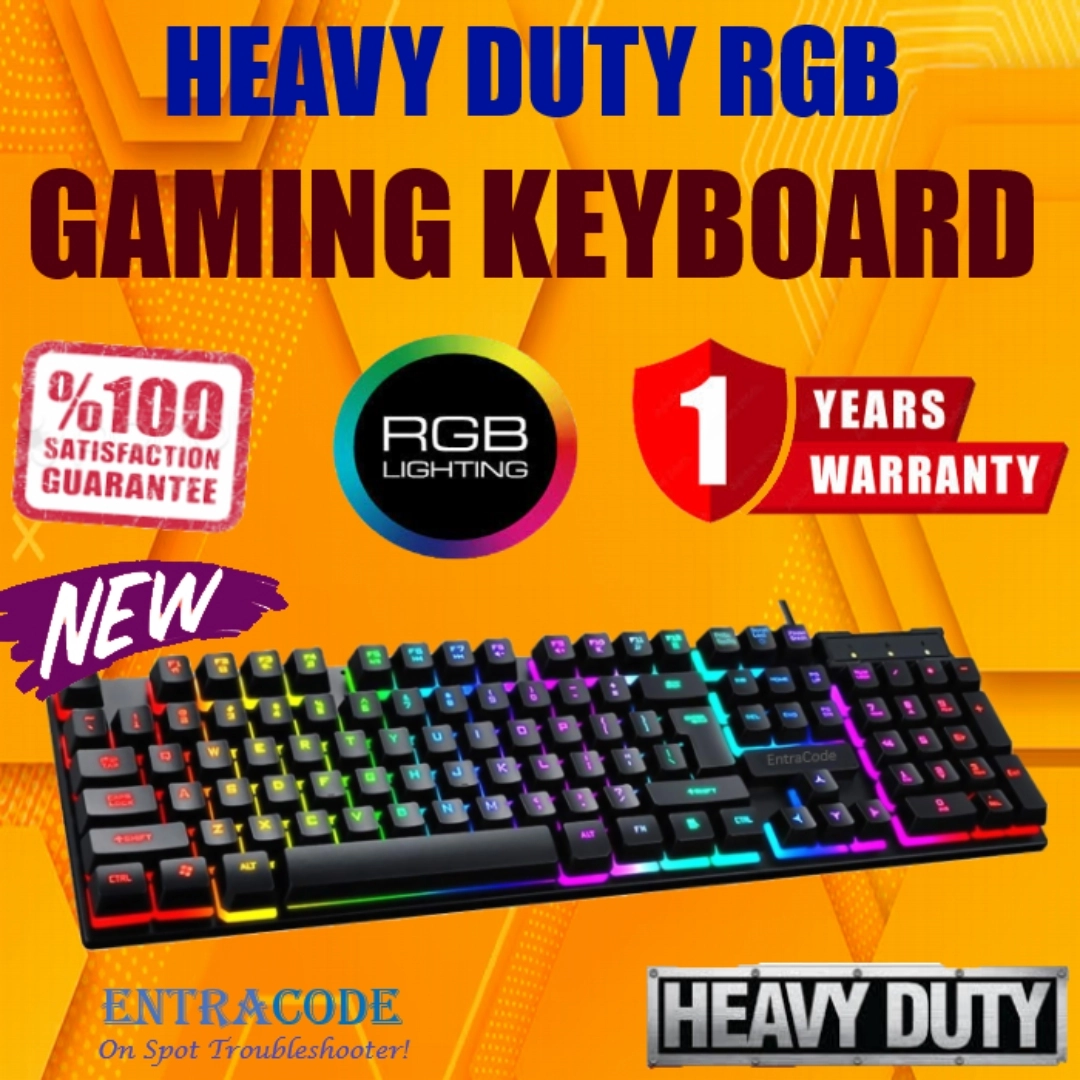 Gaming Keyboard Rgb Lighting with 1Year Warranty Heavy Duty Keyboard