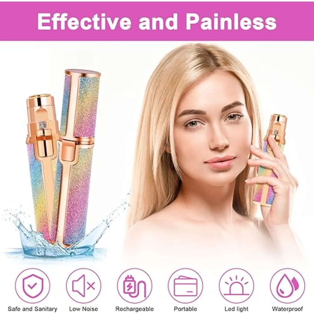 Eyebrow Epilator, 2 in 1 Rechargeable Facial Epilator, Electric Eyebrow ...