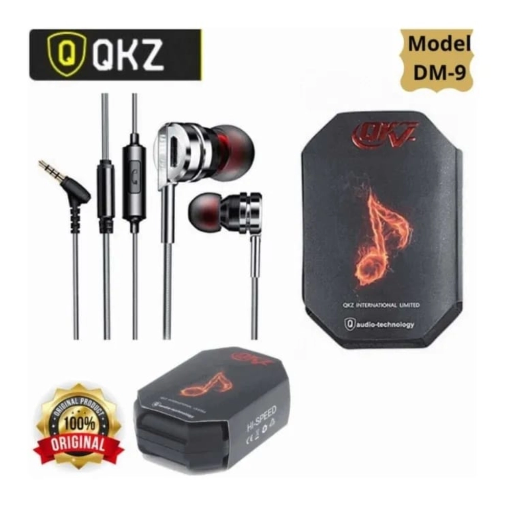 QKZ DM 9 Zinc Alloy Hifi Earphones Gaming High Stereo Bus Sound In Ear ...