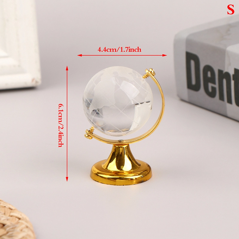 World Map Earth Round Globe Crystal Paperweight Decoration For Wall
