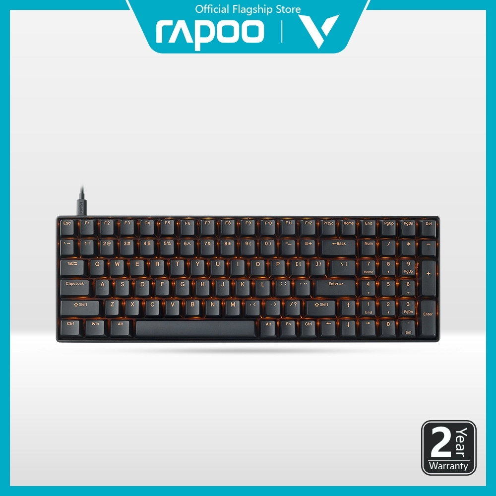 Rapoo VPRO V500DIY-100 Silver Switch Hot Swappable Backlit Mechanical ...