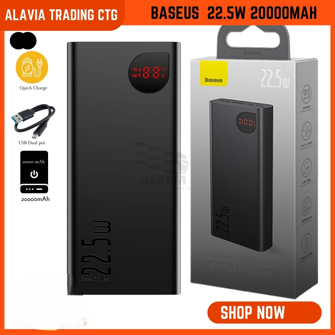 Baseus Adaman 22.5W 20000Mah Metal Digital Display Quick Charge Power Bank