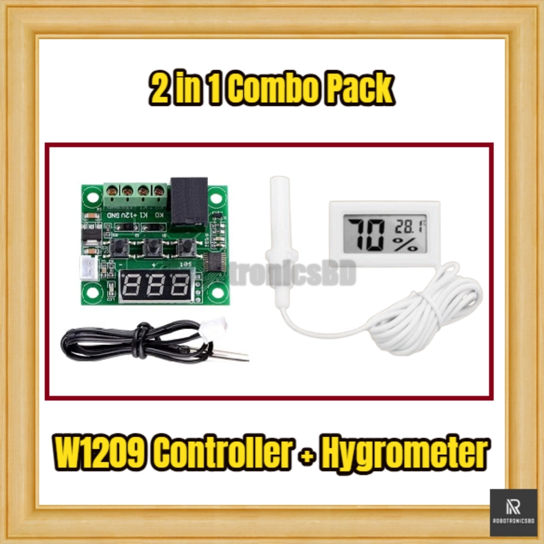 W1209 Temperature Controller + Digital Hygrometer Combo Pack | 12V DC ...
