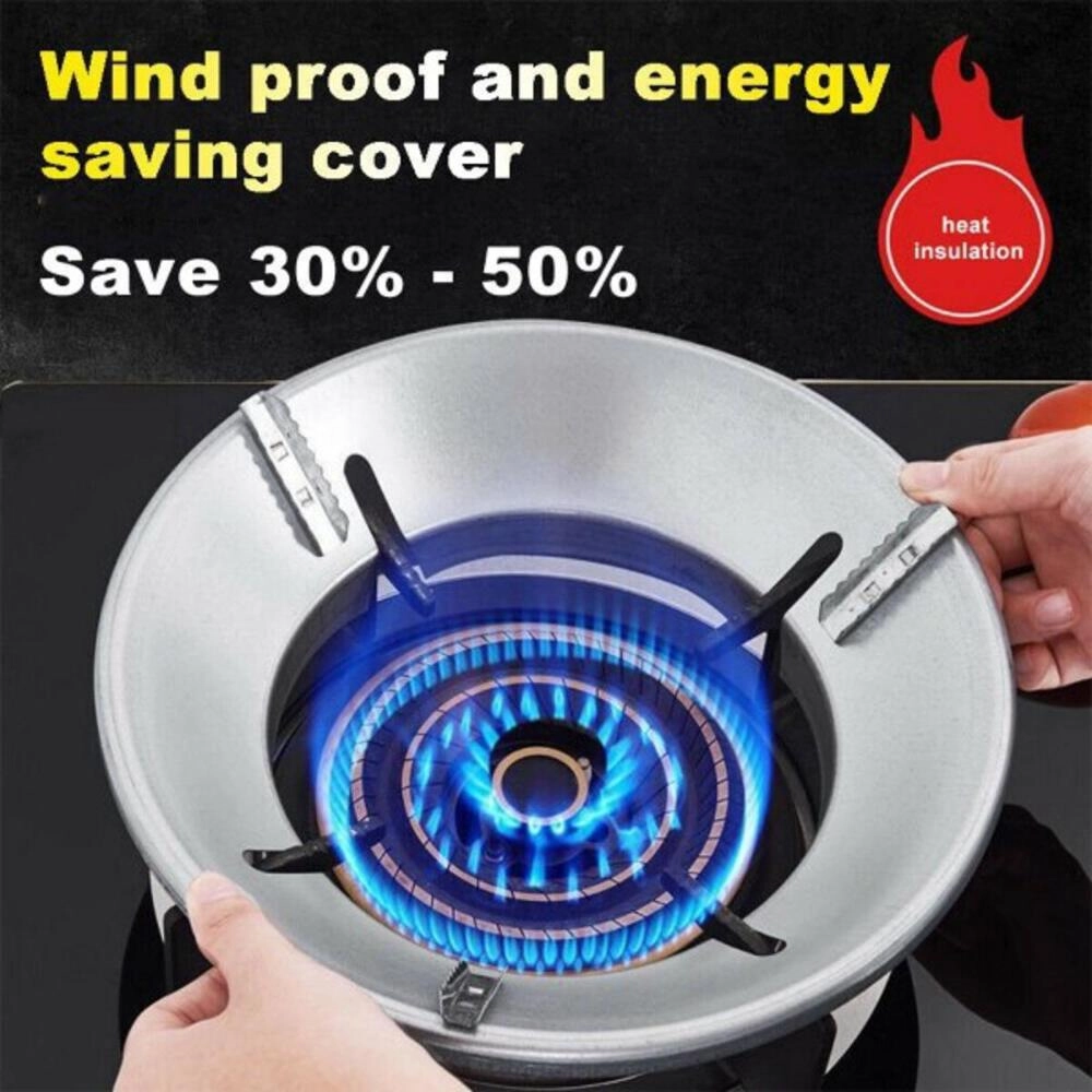 Energy Saving Gas Stove Cover Windproof Disk Heat Insulation Non-Slip ...