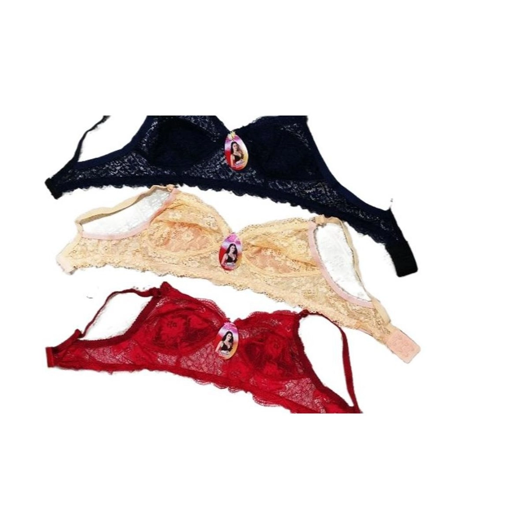 Premium 3-Piece Bra Set – Soft Genji & Ac Net Bras, 3 Pcs Full Package ...
