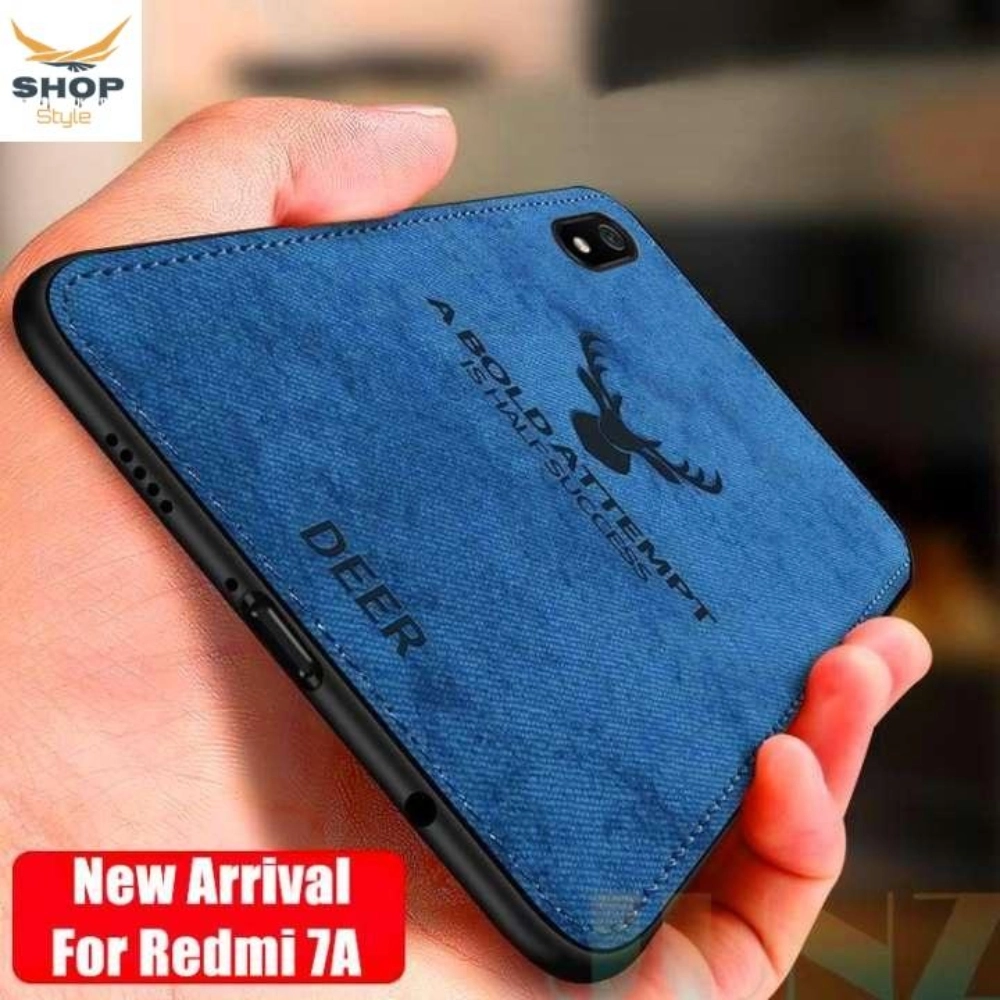 For Xiaomi Redmi 7A - Luxury Soft Fabric+PU Leather Hybrid Case Cove