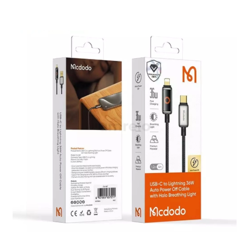 Mcdodo CA-667 36W USB-C to Lightning Auto Power Off Cable
