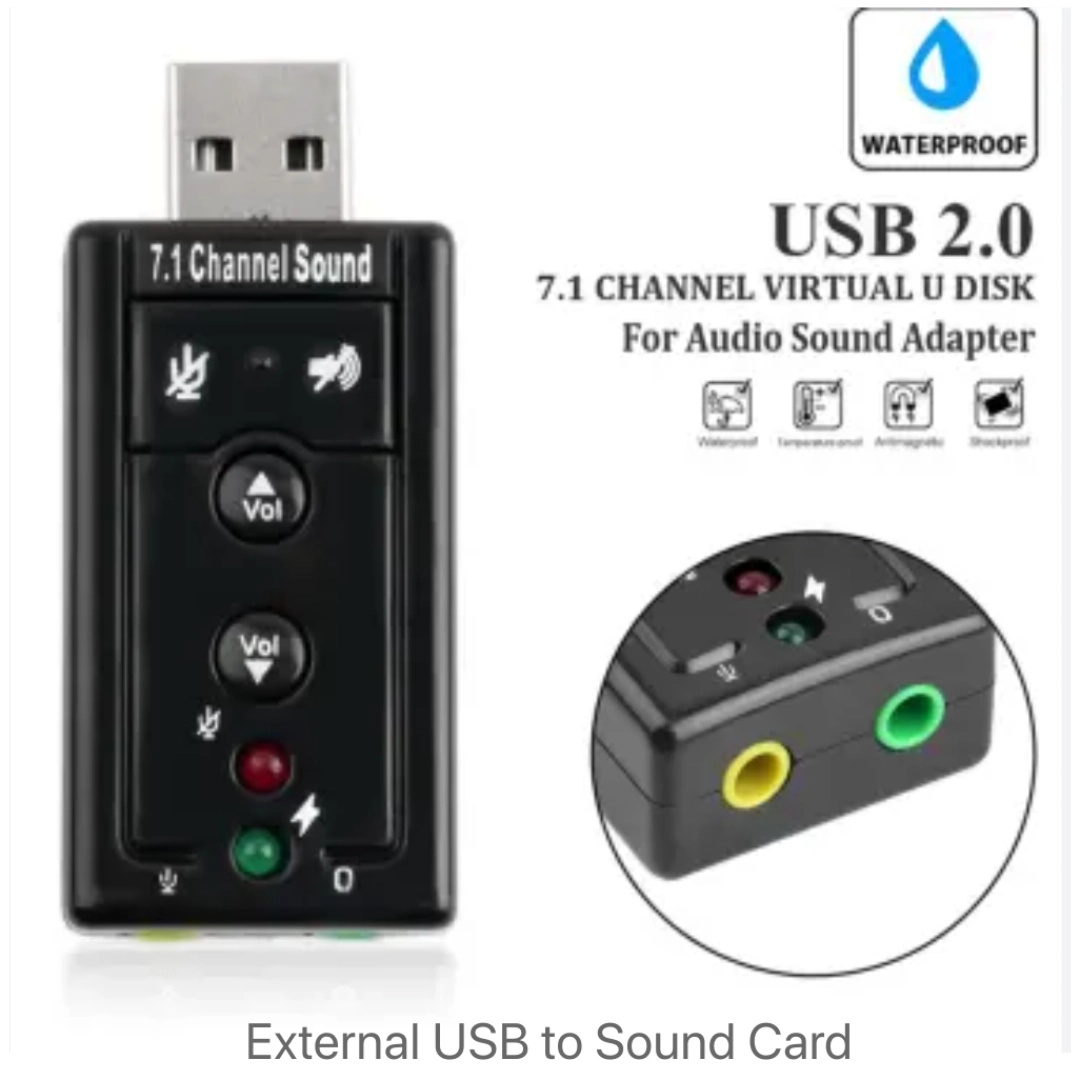 External USB to Sound Card Converter Adapter 7.1 Sound Card for Windows ...