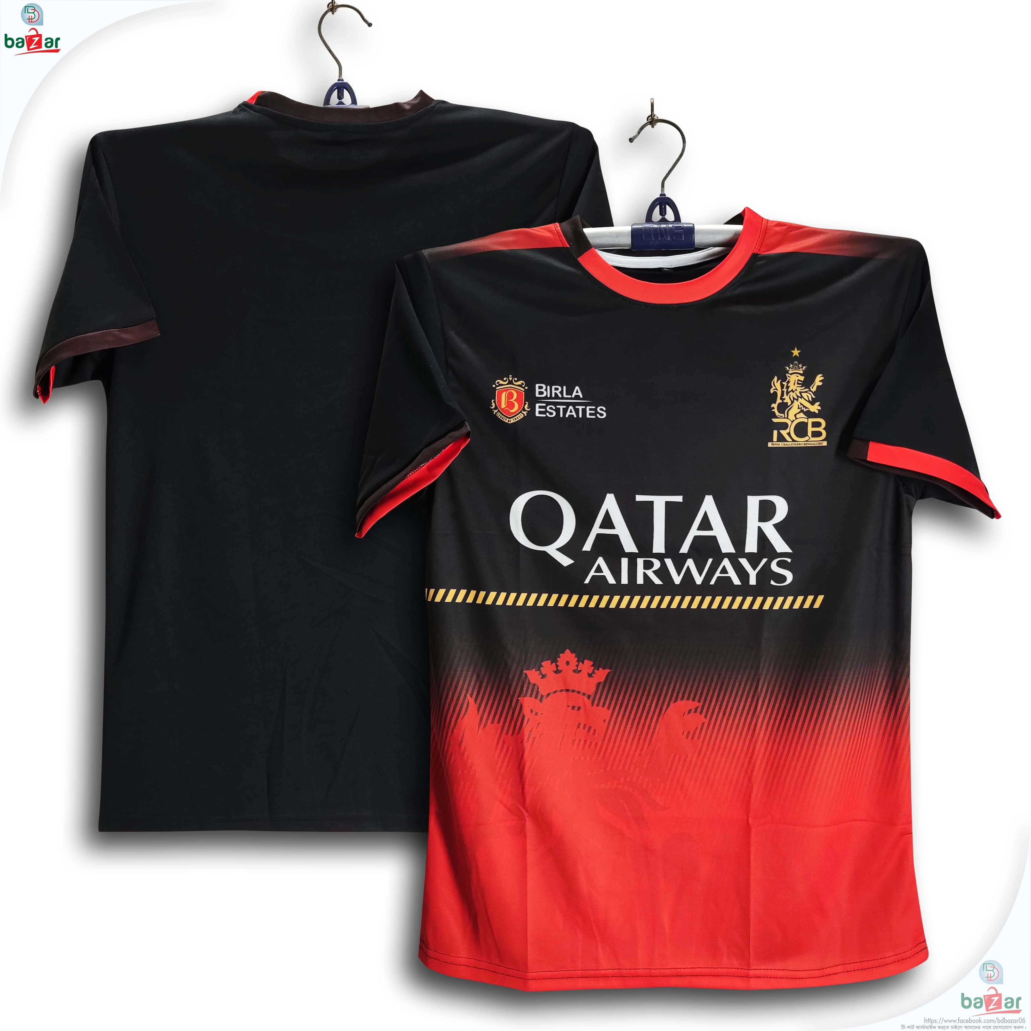 Royal Challengers Bangalore Shoer Sleeve Cricket Jersey For Men - IPL ...