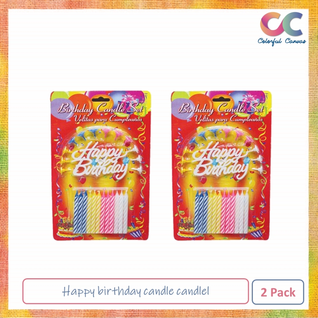 Happy birthday candle candlel 2 Pack