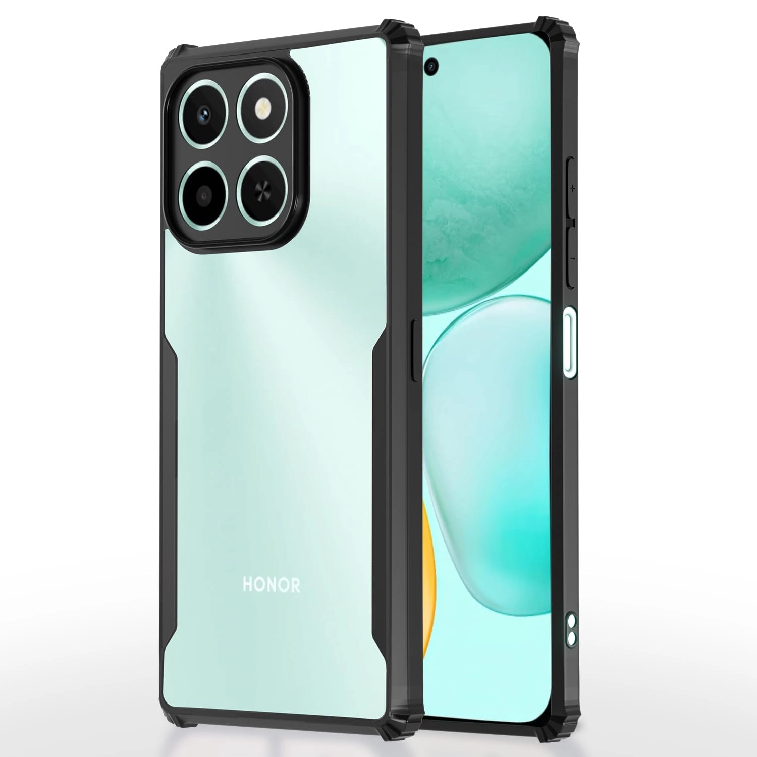 For Honor X6C Edge-Reinforced Shockproof Cushion Back Clear Hybrid ...
