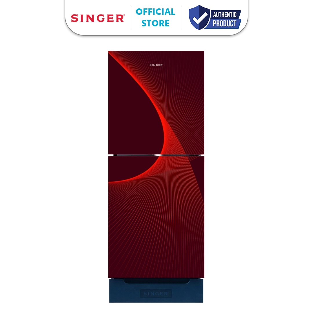 SINGER Bottom Mounted Refrigerator | 215 Ltr | FBDS225-RG | Red
