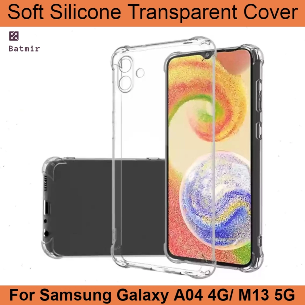 Samsung Galaxy A04 Back Cover Soft Flexible Airbag Transparent Silicone ...