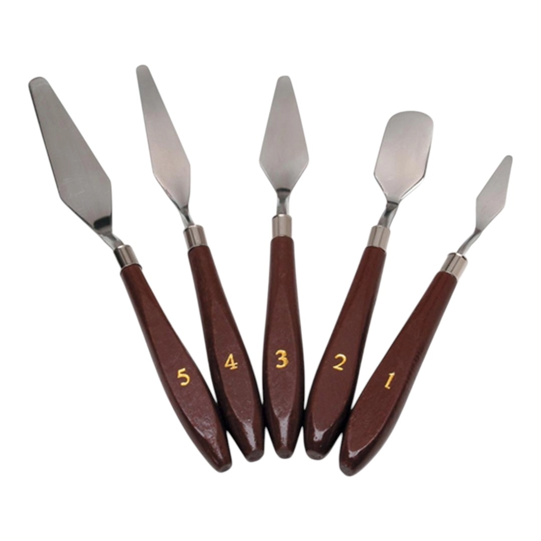 Painting Knife And Spatula Set-5 Piece Palette Knife Set For Mixing ...