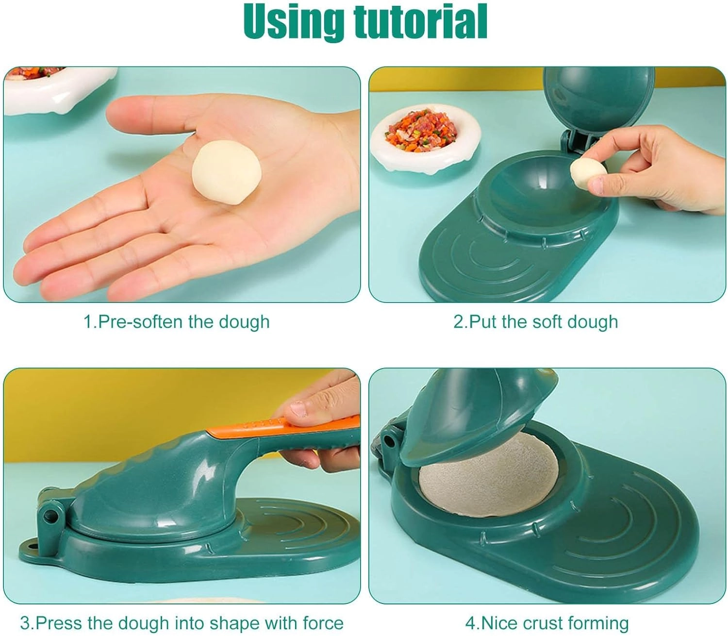 2 in 1 Dumpling Maker Ghughra Momos Maker Machine, Skin Press Mould for ...