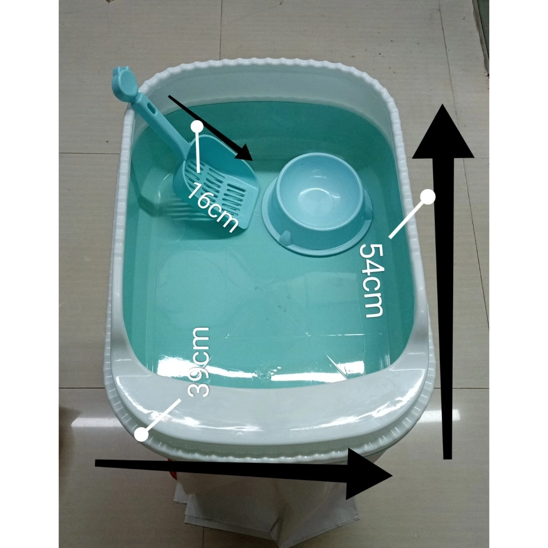 Big size Cat litter box with scoop & free Bowl