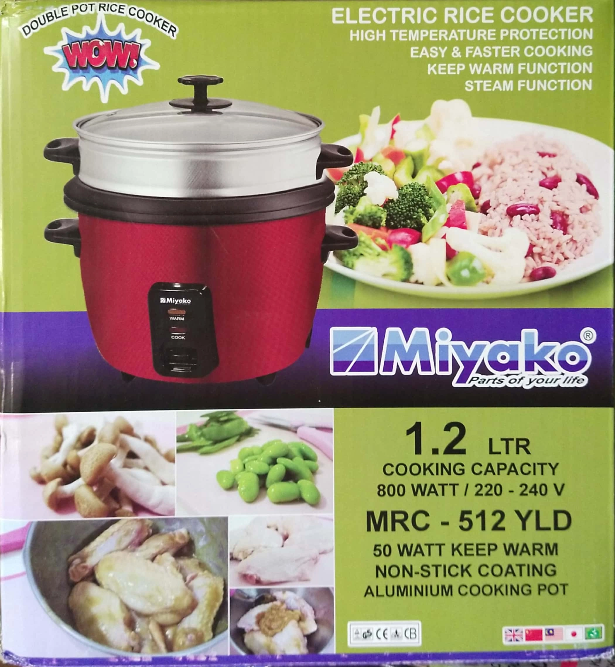 Miyako 1.2 L Rice Cooker, Mini Multi-Cooker