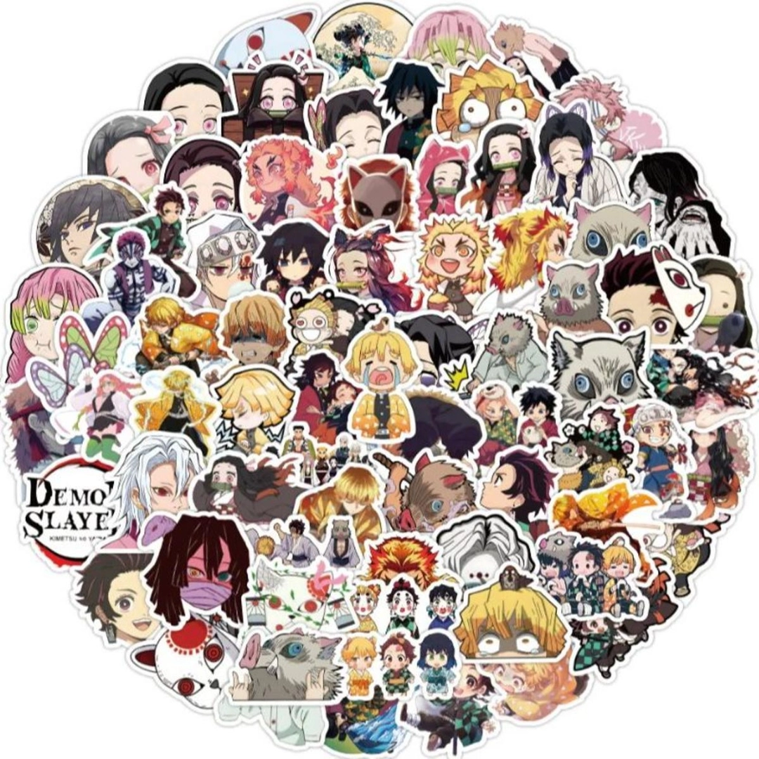 (30Pcs/Pack) Demon Slayer Kimetsu No Yaiba PVC Waterproof Stickers For ...