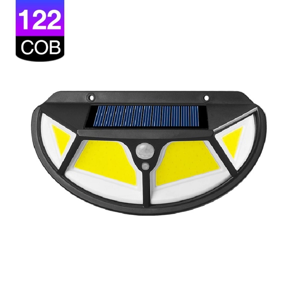 Motion sensor 4 sides 3 modes 122 cob PIR solar sensor wall light solar ...