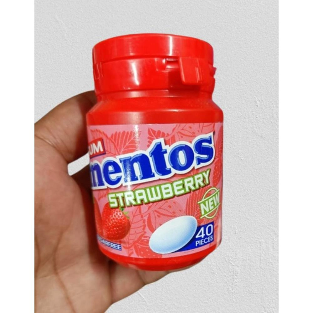Mentos Gum White Strawberry- 56gm (Sugar Free)