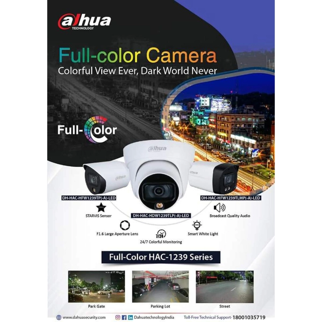 DH-HAC-HFW1209CP-A-LED 2MP Full Color Bullet Audio Camera full Metal Bodym