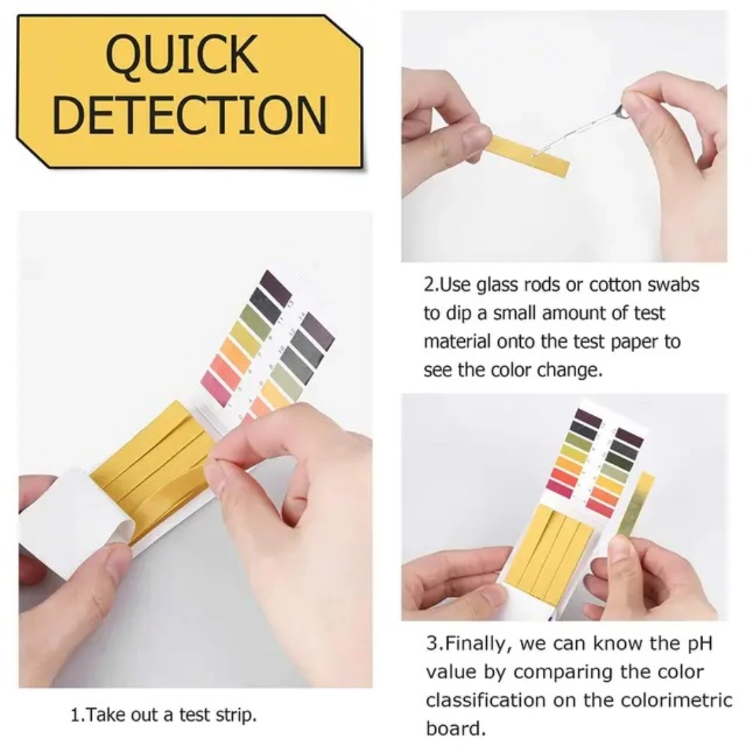 80Pcs PH Indicator Test Strips 1-14 Range Laboratory Paper Litmus ...