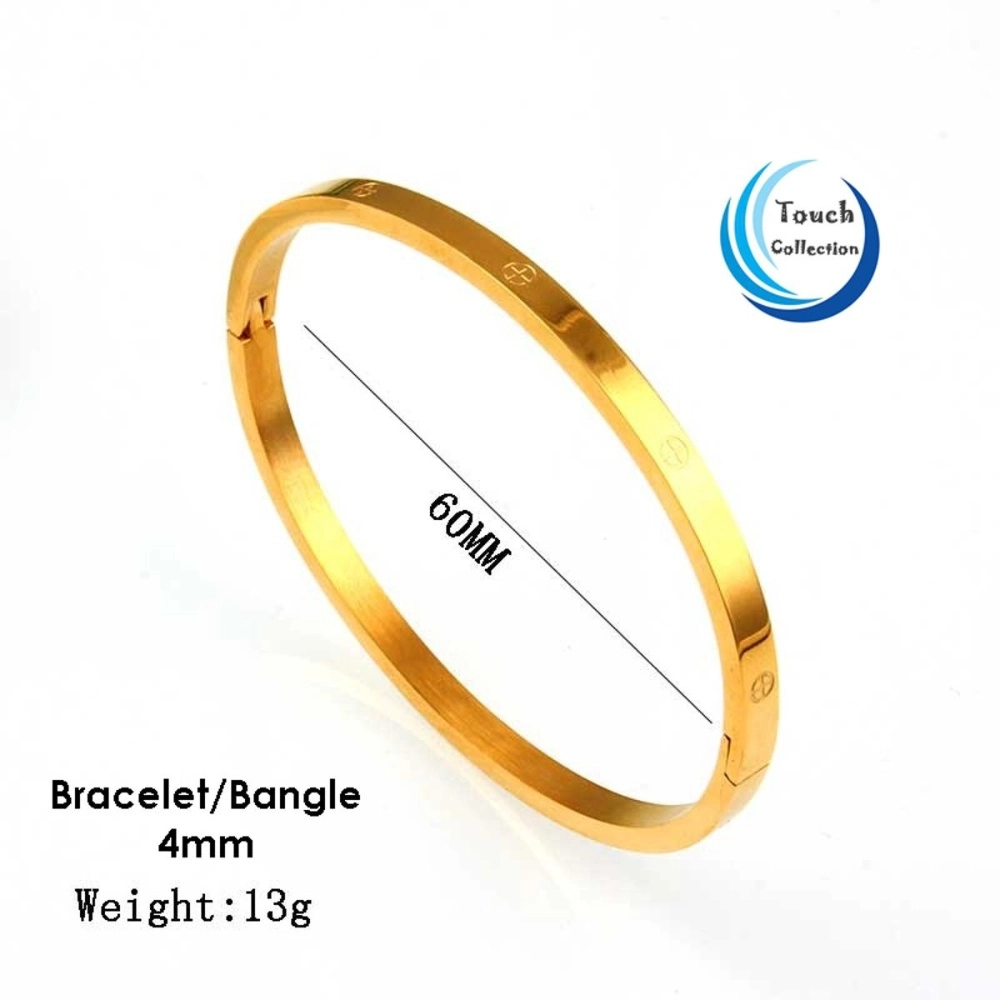 Stainless Steel Golden Plated Cuff Bracelets Bangles Premium Quality ...