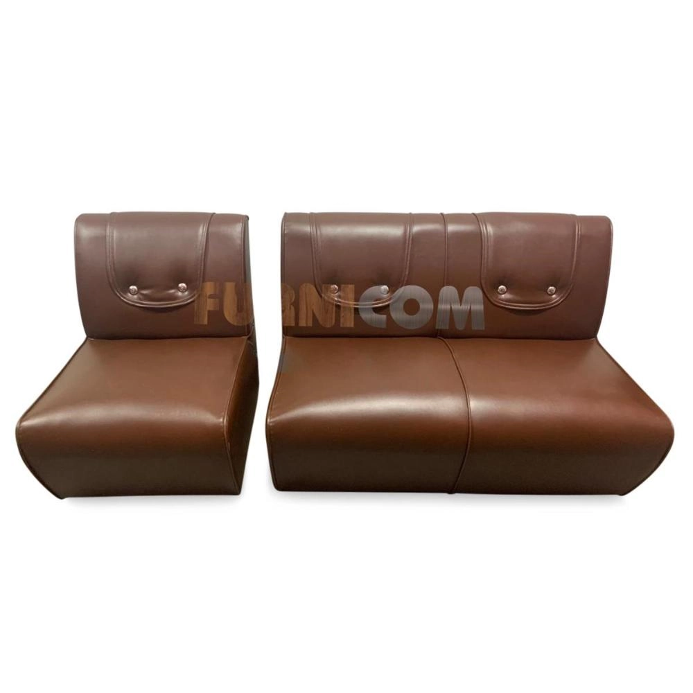 Ply-Wood Faux Leather Sofa Set - 3 Seater