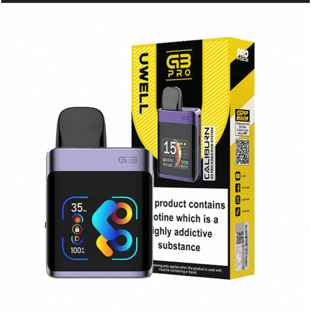 Vape/ E Cigarette Refill Types Uwell Caliburn G3 Pro Koko Pod Kit In Uae