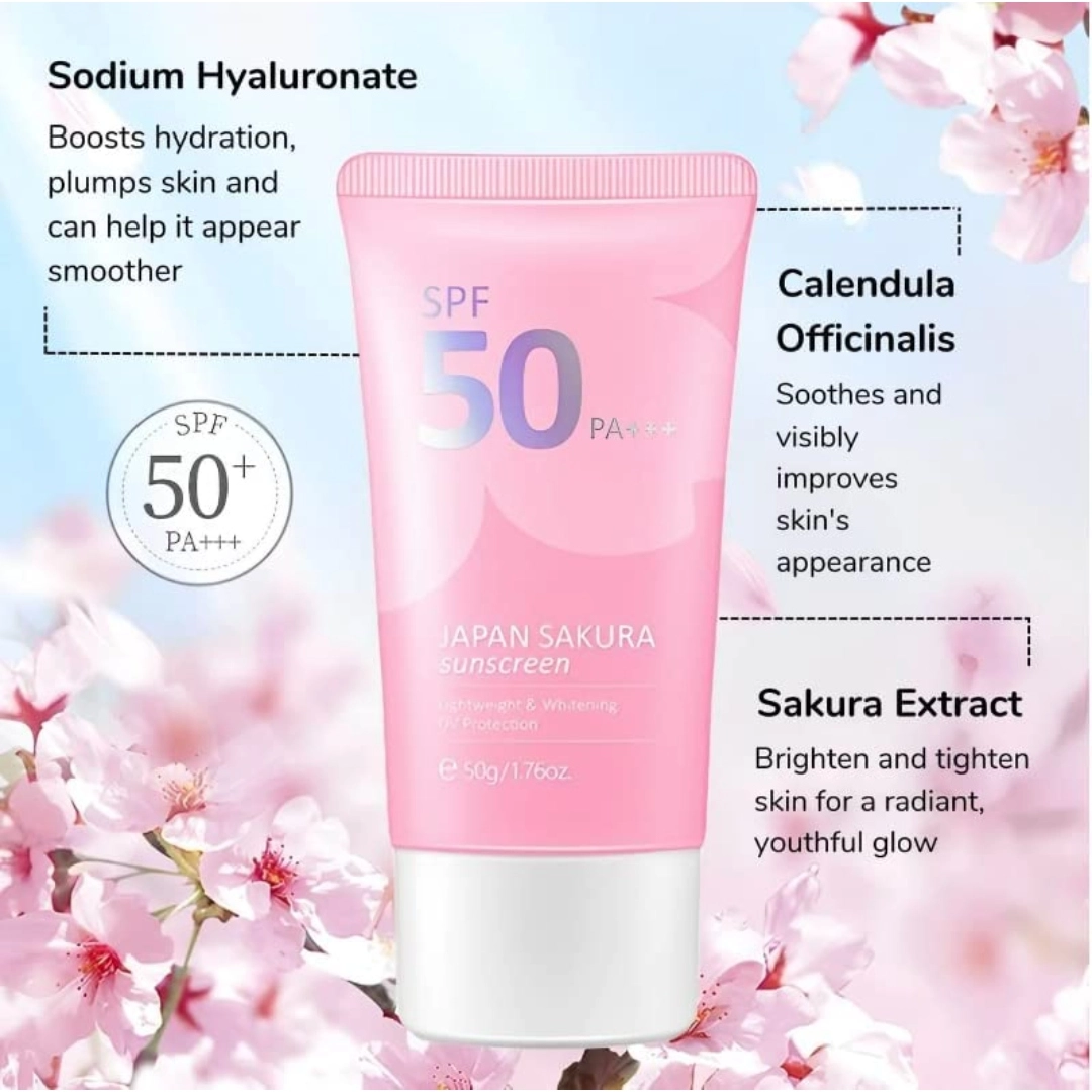 Laikou Japan Sakura Sunscreen SPF50 PA+++ (50g)