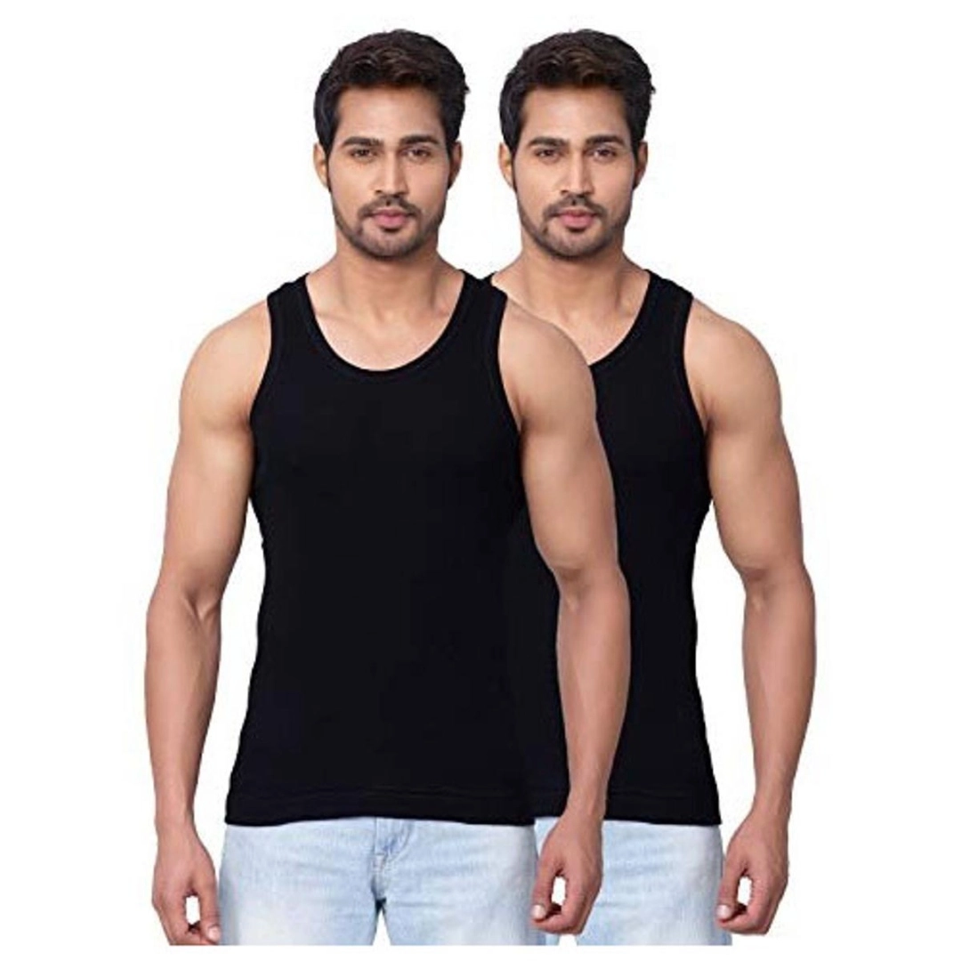 Sando Genji Cotton Vest For Men - 2 Piece