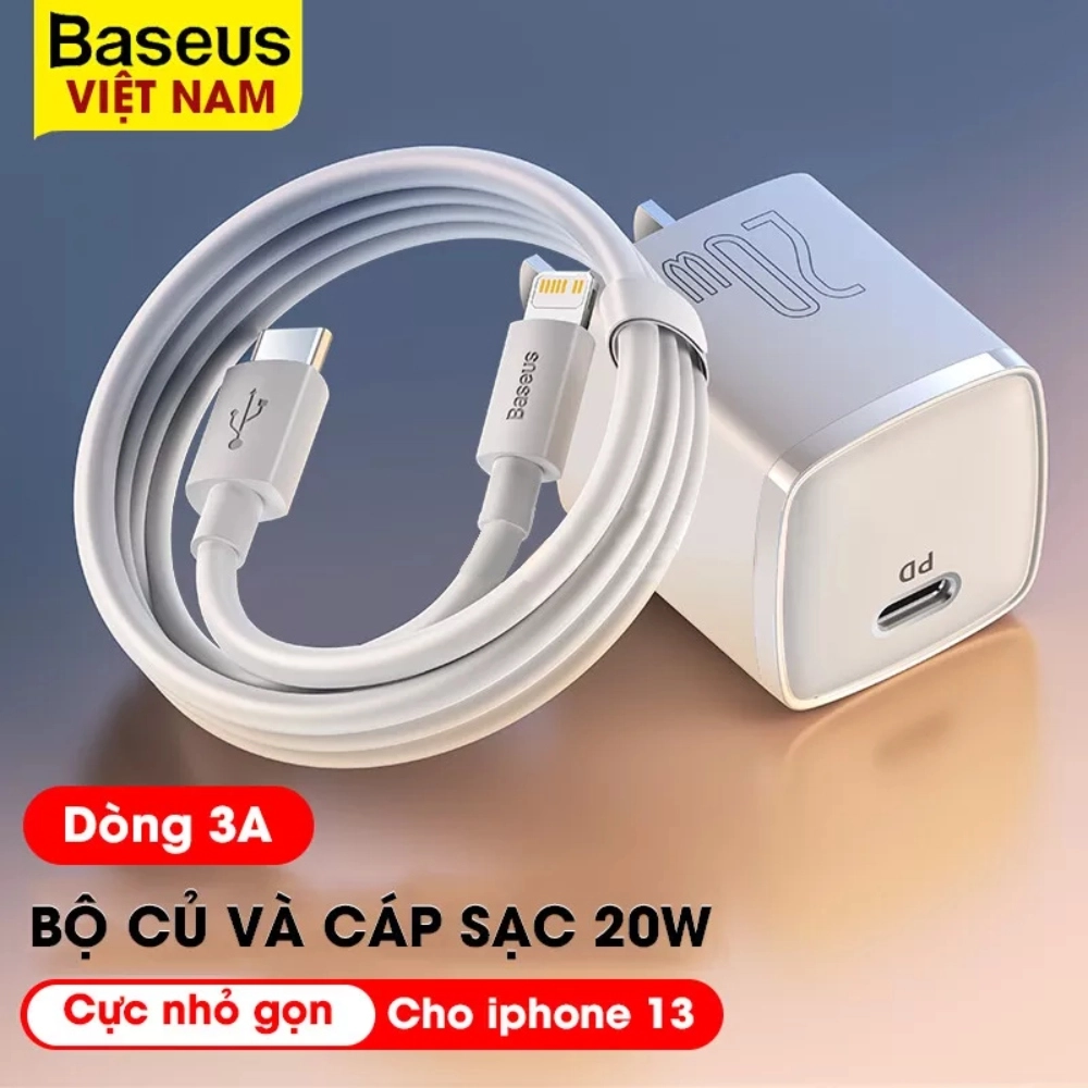 Baseus Cube PD Quick Charger 1C 20W CN Set For Apple Iphone 14 13 12 11 ...
