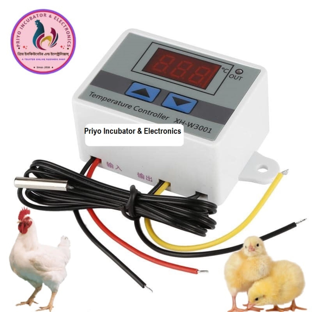 XH-W3001 Digital Temperature Controller with LED Display for Egg Incubator
