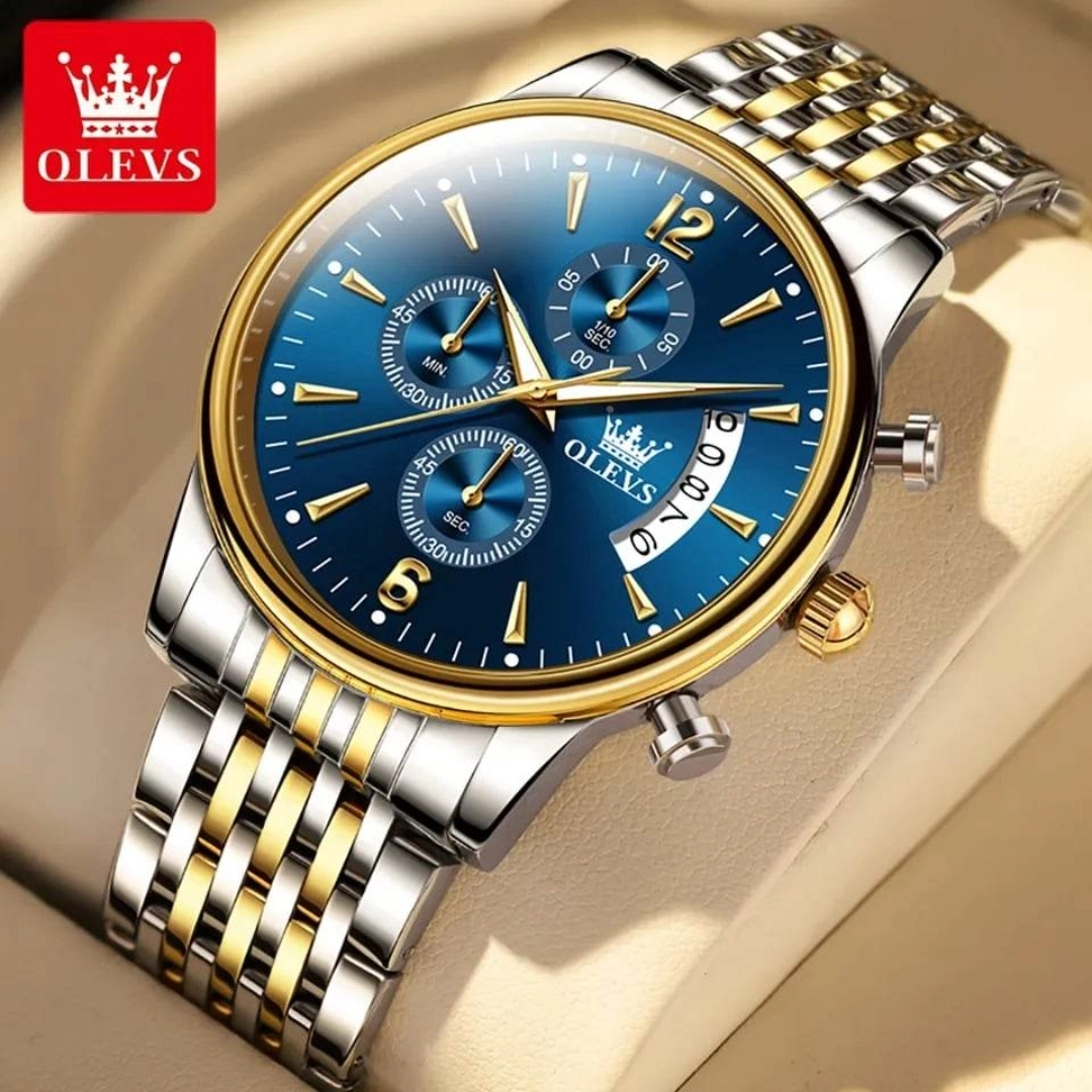 Inspired by OLi-VS 2867 BLACK STAINLESS STEEL CHRONOGRAPH WRIST WATCH ...