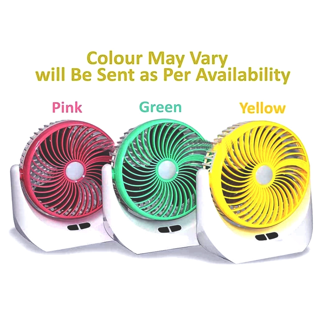 lithium Rechargeable Fan with LED Light Portable USB Table Fan for Home ...