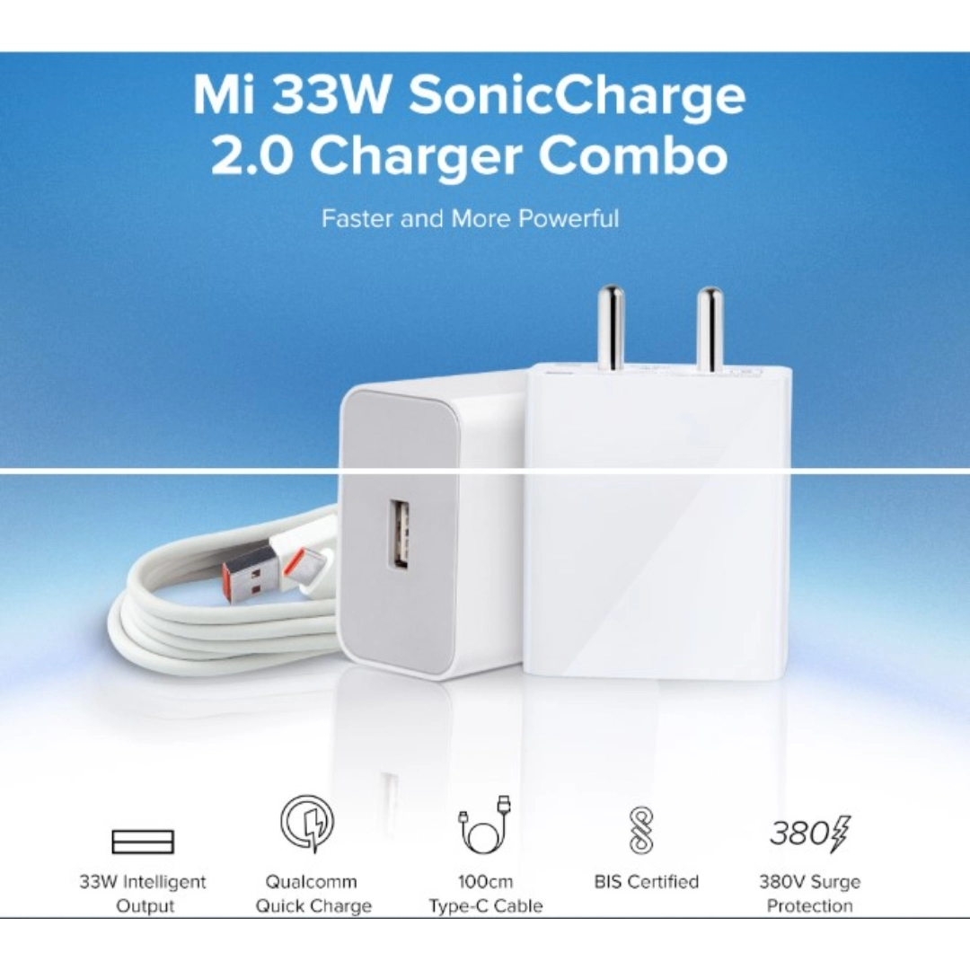 Mi 33W SonicCharge 2.0 USB Charger|Wall Charger Adapter with USB to ...