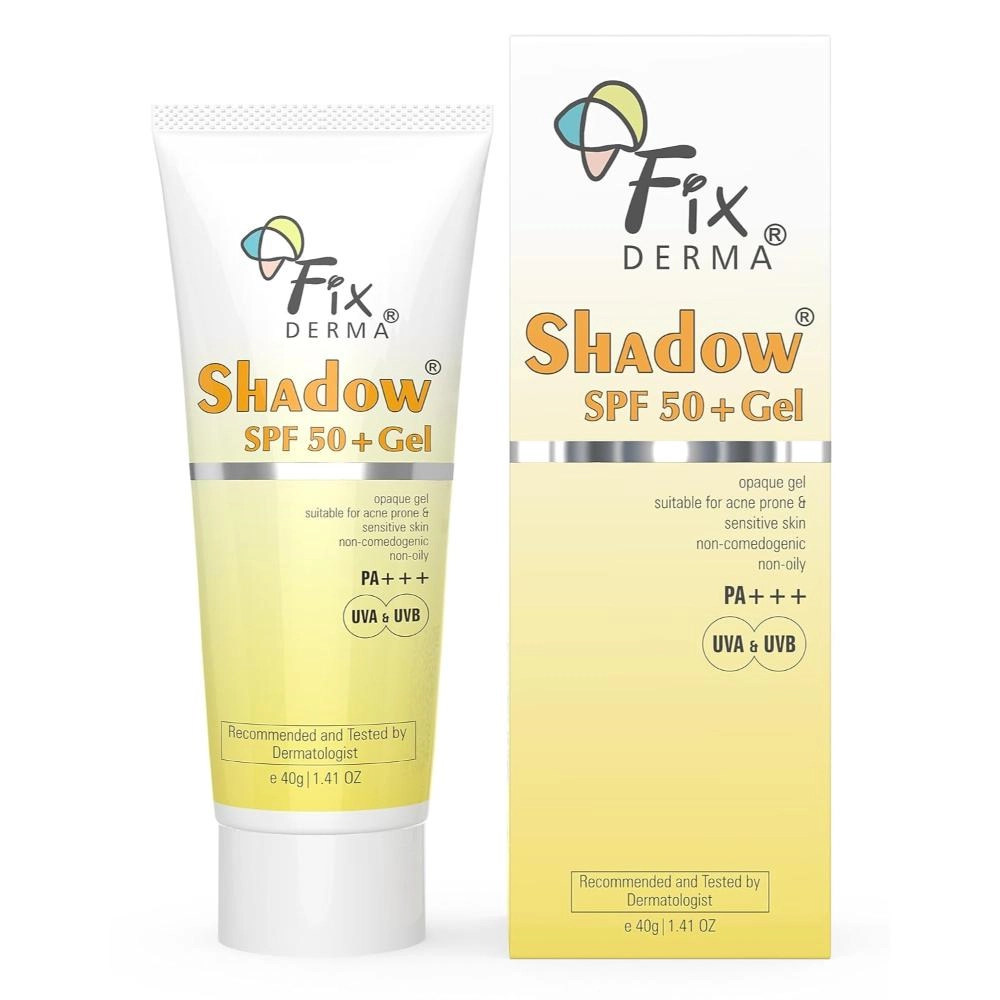 FIXDERMA Shadow Sunscreen Spf 50+ Gel For Oily Skin, Body & Face, Broad ...