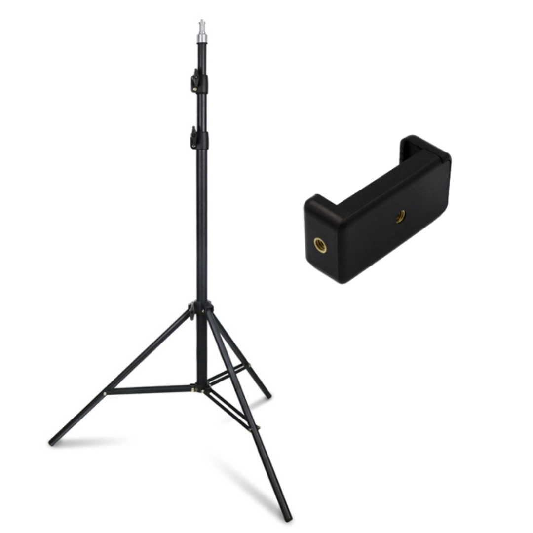 6.5 Feet Tripod Stand with 360 Degree Horizontal And Mobile Holder ...