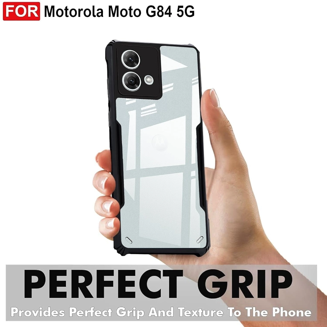 For Motorola Moto G84 Transparent Shock Proof Airbag Bumper Case ...