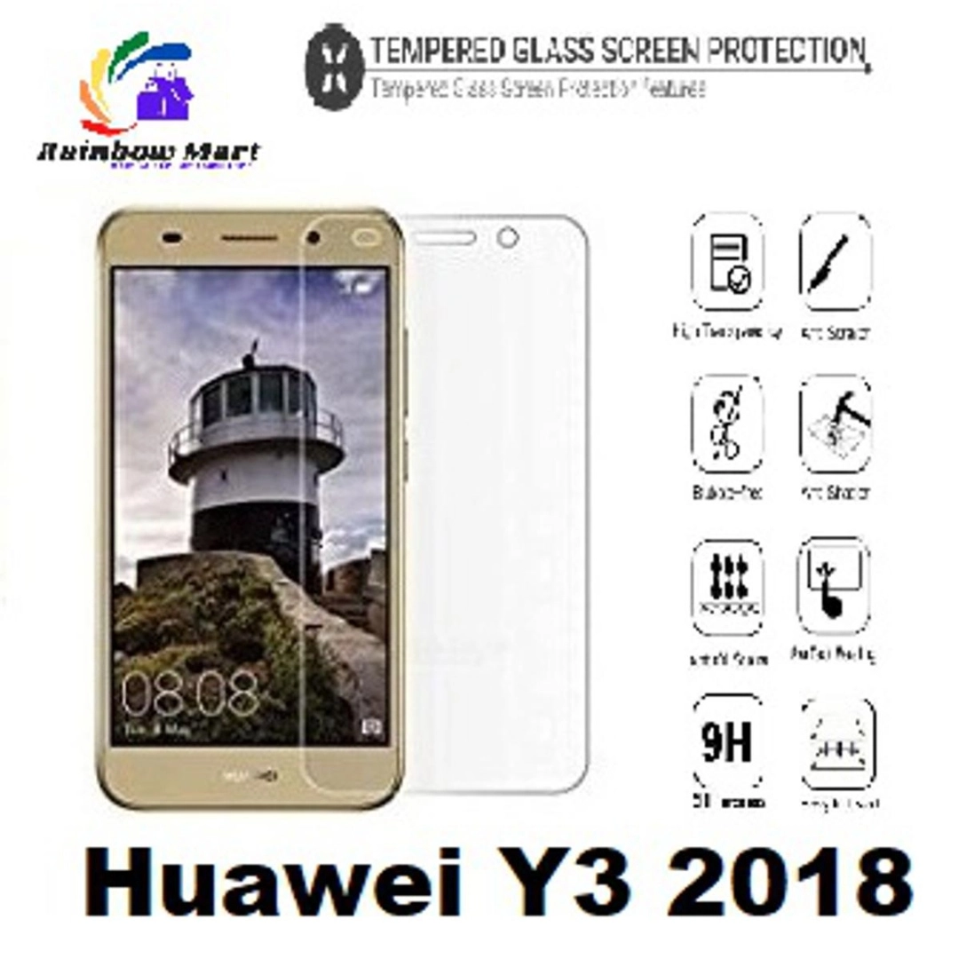 Huawei Y3 2018 Tempered Glass Screen Protector 9H Hard 2.5D- Transparent