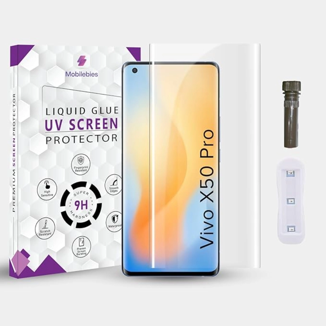 Vivo X50 Pro Full HD Curved Edge Liquid UV Tempered Glass Screen Protector