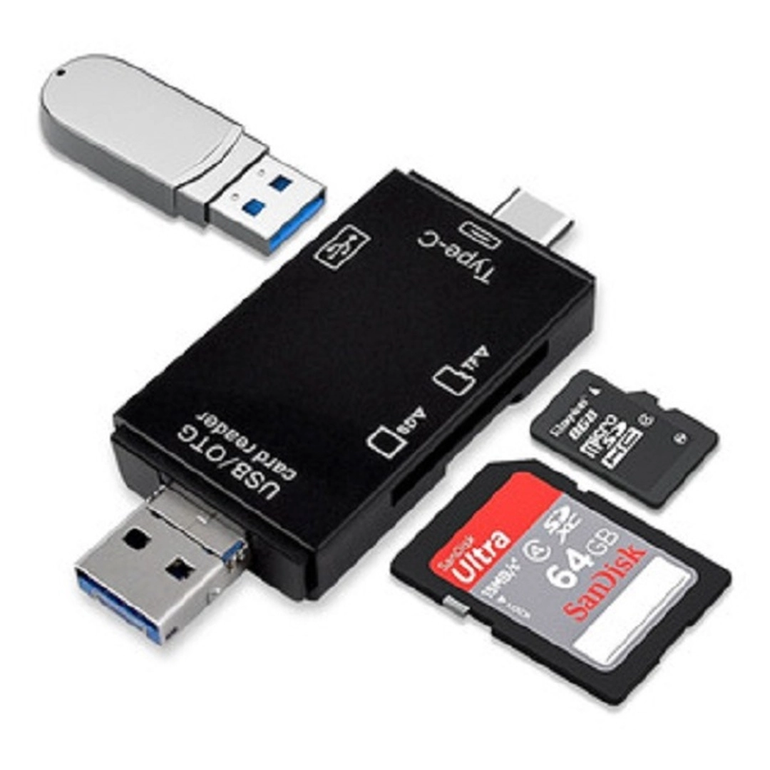 6 in 1 OTG Mobile Card Reader Support Micro USB