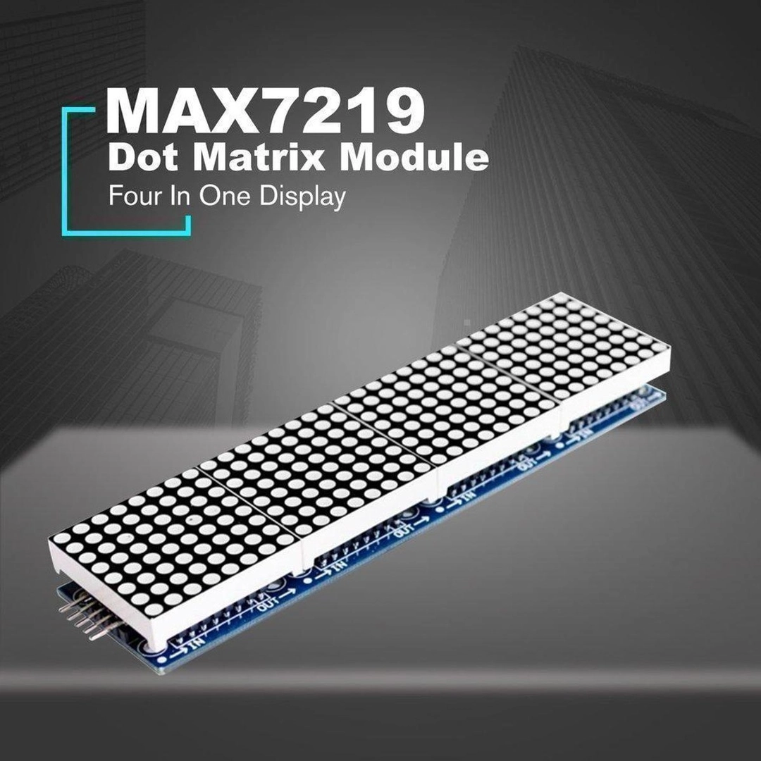 Max7219 Max-7219 7219 Red Dot Matrix Module 4 In 1 8Ã—8 Dot ...