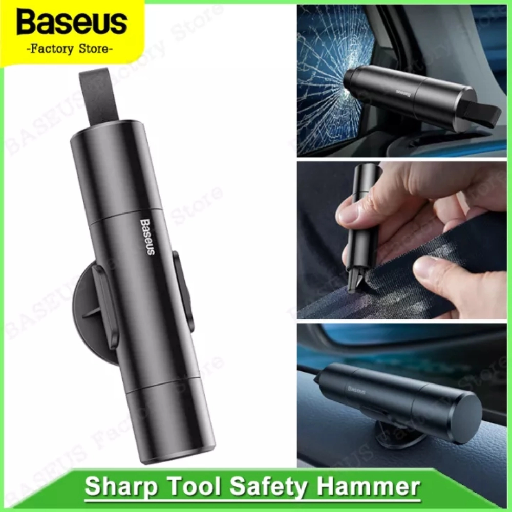 Baseus Sharp Tool Safety Hammer (Window-Breaking & Seat Belt Cutting)
