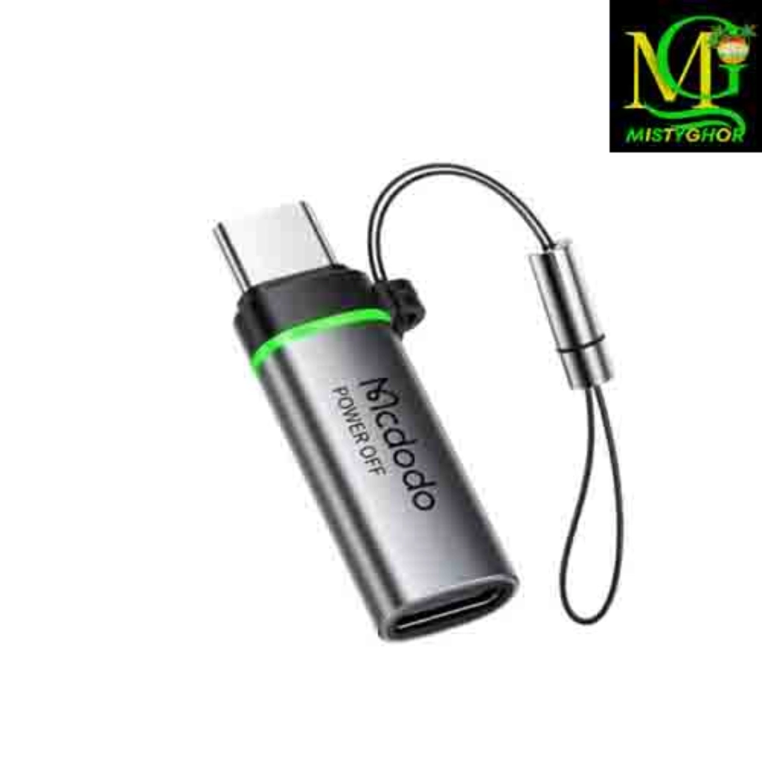 MCDODO OT-245 USB-C to USB-C 100W Auto Power Off Data Adapter with Lanyard