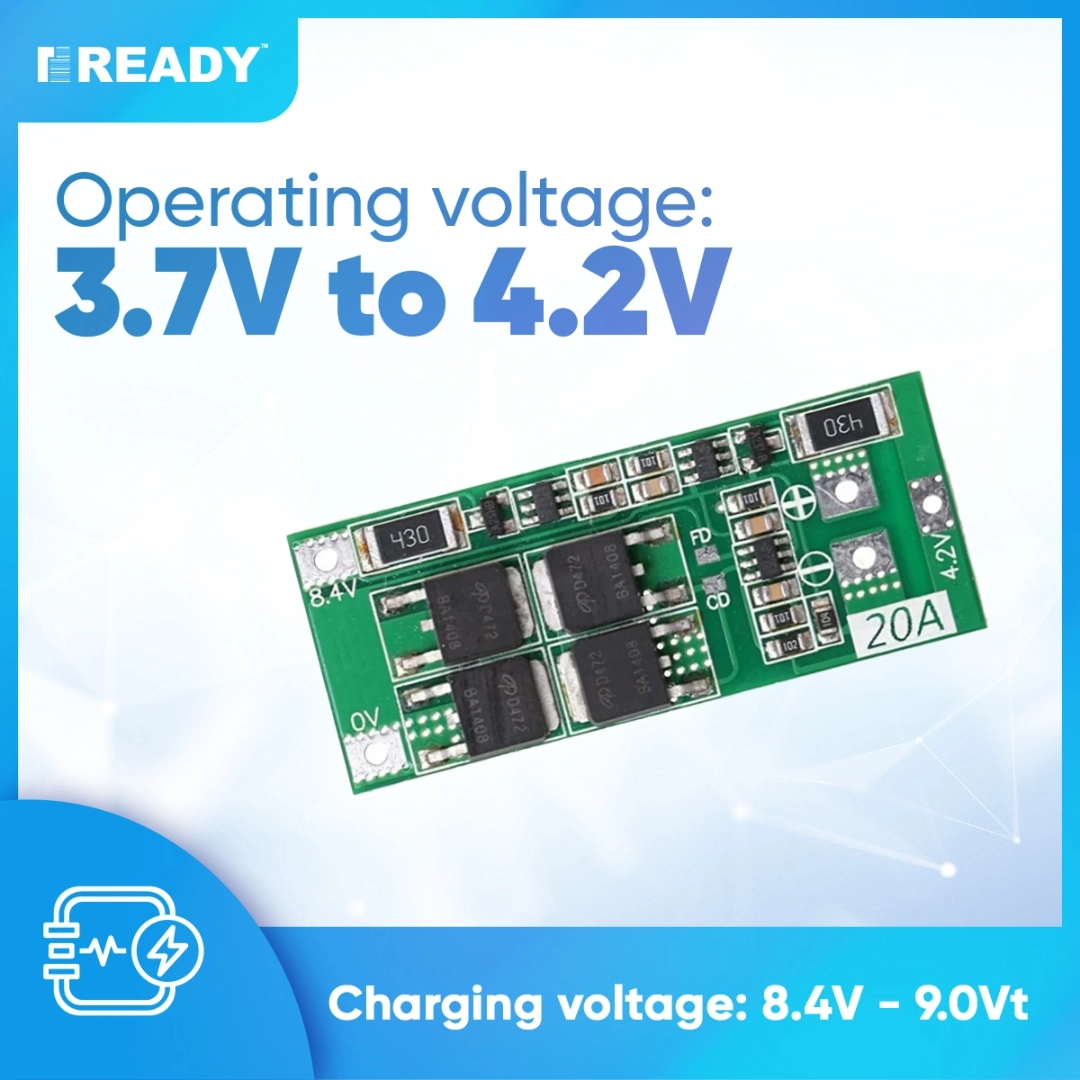 2S 20A 7.4V 8.4V 18650 Li-ion Lithium protection board/BMS board ...