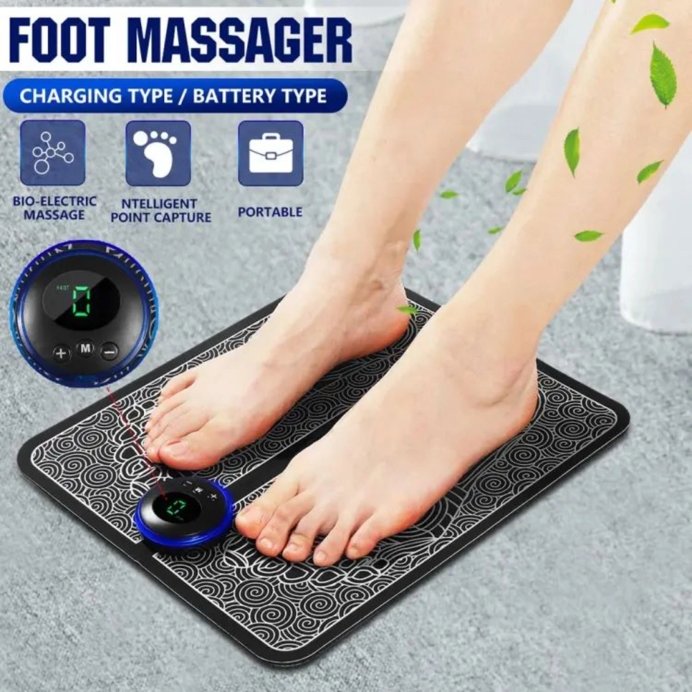 EMS Foot Massage Mat Automatic Electric Physiotherapy Tens Massager ...