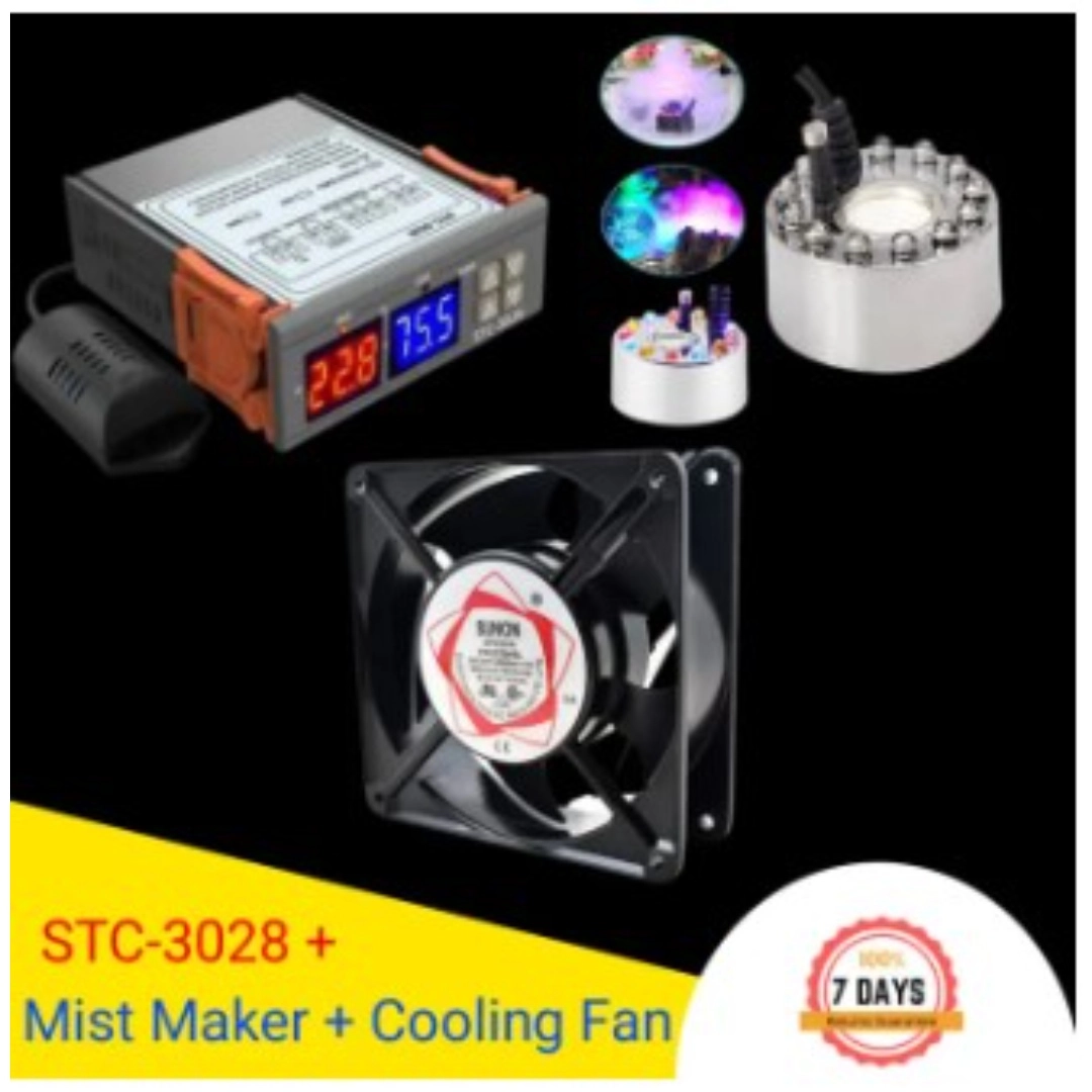 STC-3028 Incubator Temperature and Humidity Controller, Mist Maker, 5 ...