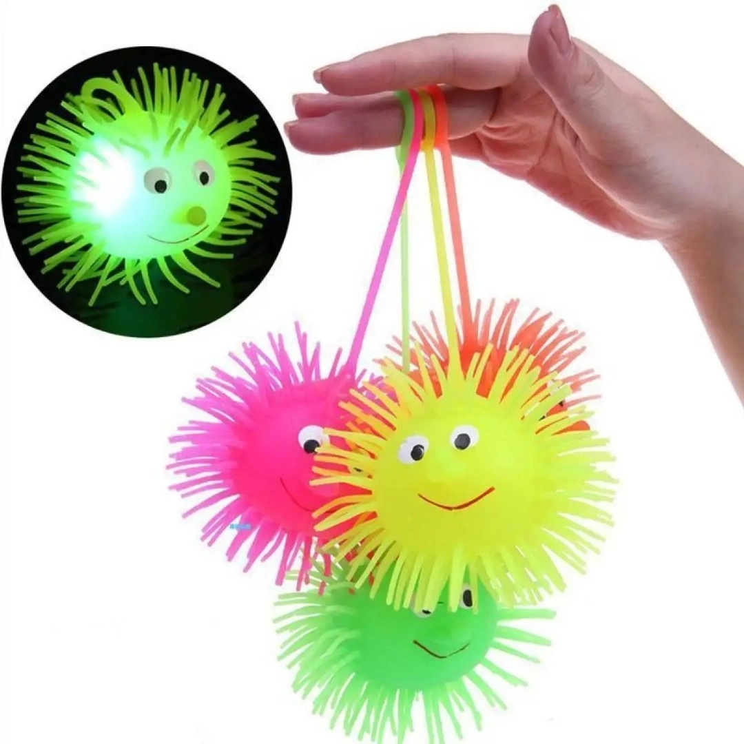Plastic Toy With Light Pink Lighting Puffer Soft Ball Rubber Soft ...
