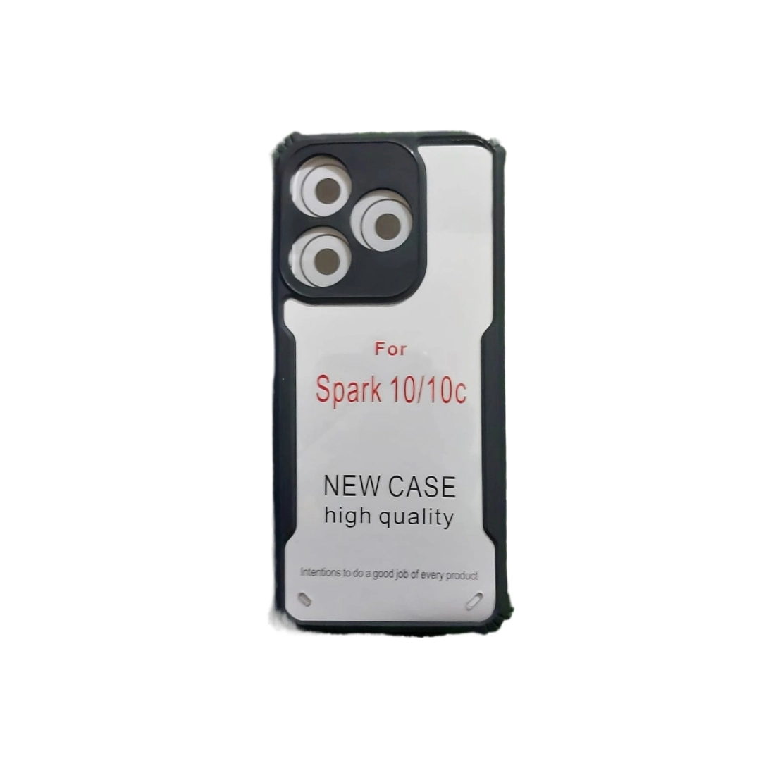 Tecno Spark 10/Tecno Spark 10C Transparent Black Shockproof Camera ...